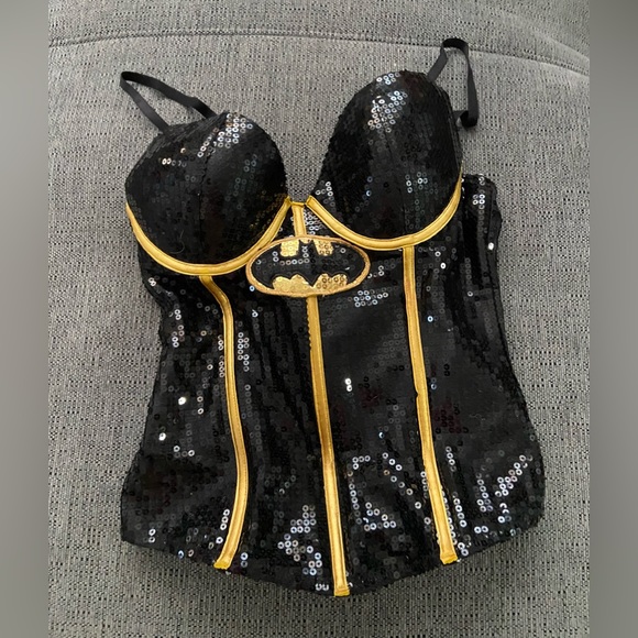 DC Comics | Tops | Dc Comics Batman Batgirl Sequined Corset Top Large ...